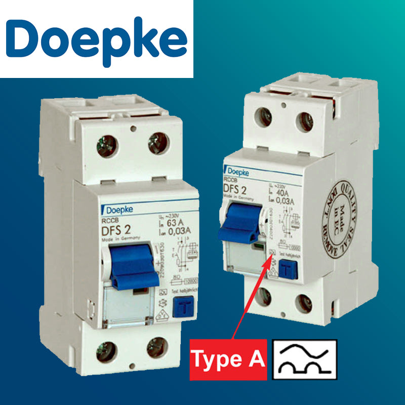 德國 水氣掣 30MA 雙線 32～63A 德國 DOEPKE 德牌 RCCBS 漏電保護開關 - 3T 三行店